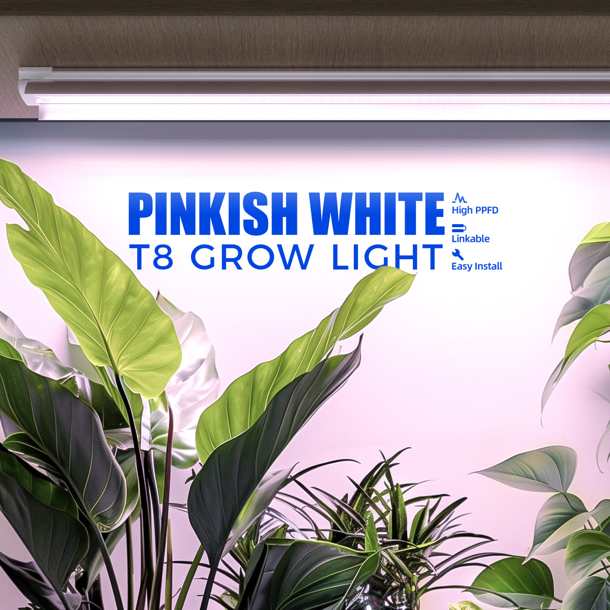 Barrina T8 42W LED Grow Lights 4FT Pinkish White | Full Spectrum, Refl