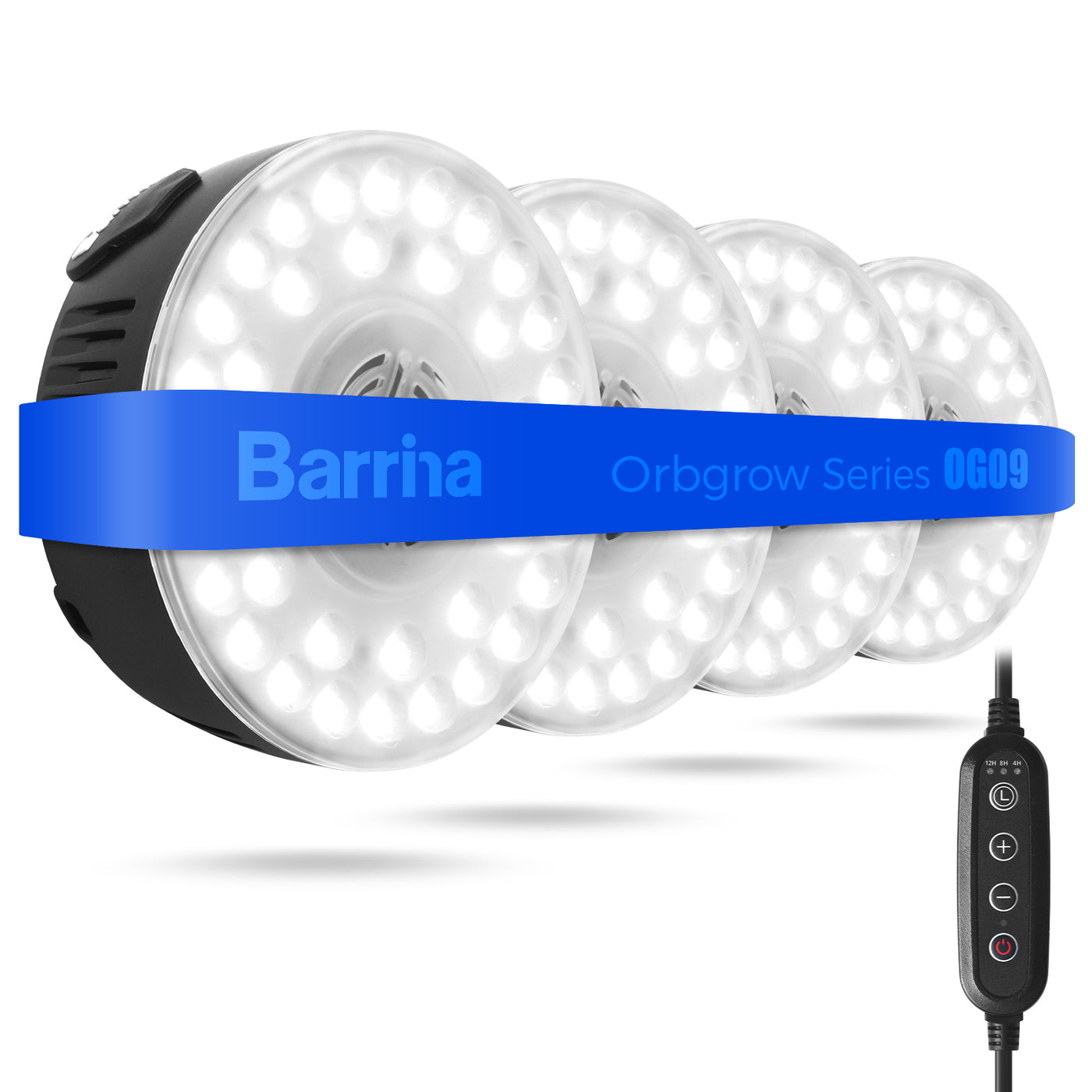 Barrina Orbgrow 9W LED Puck Grow Lights 5000K | Full Spectrum, Magneti