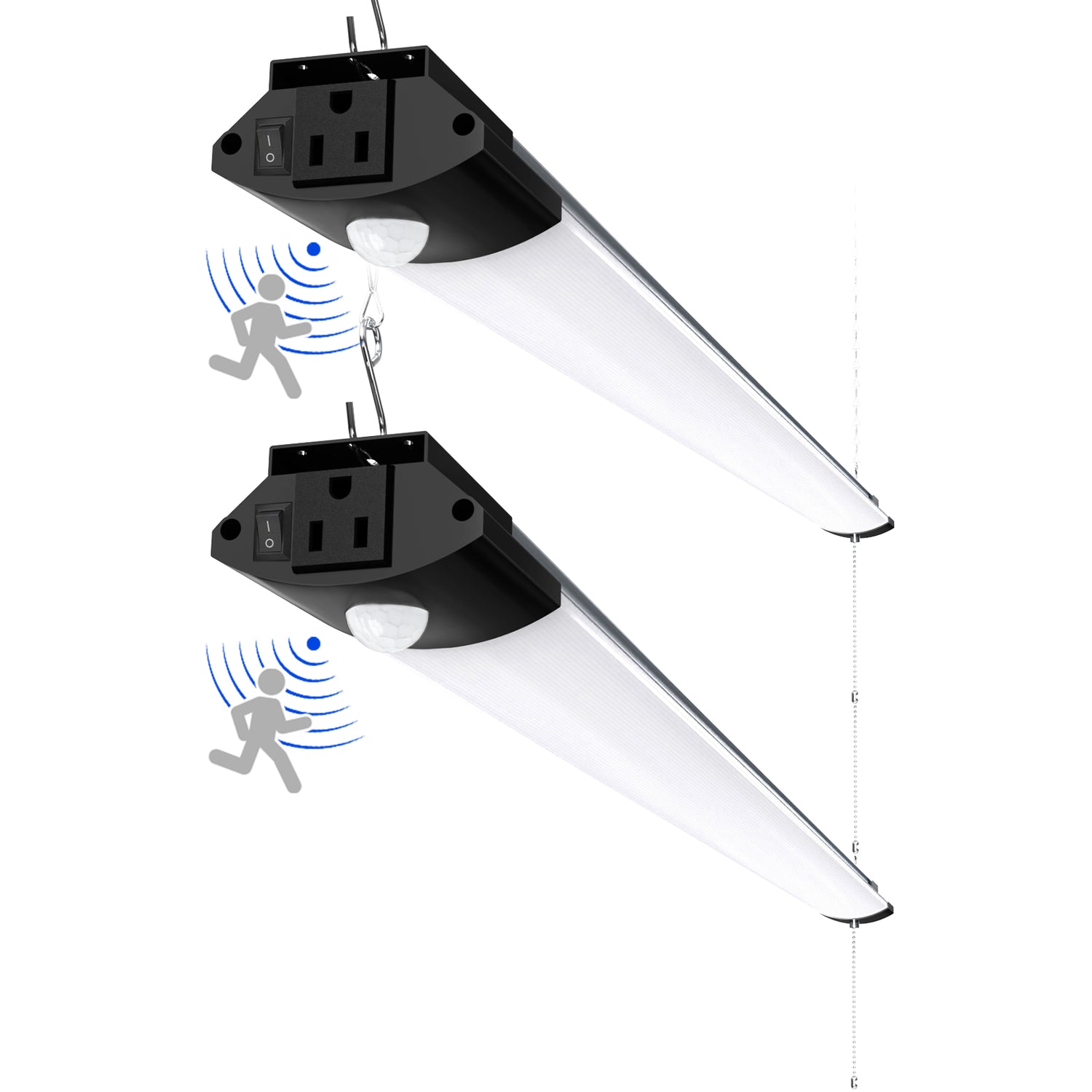 Barrina 84W LED Shop Light 4FT 5000K 10000LM | Motion Sensor, Hanging,