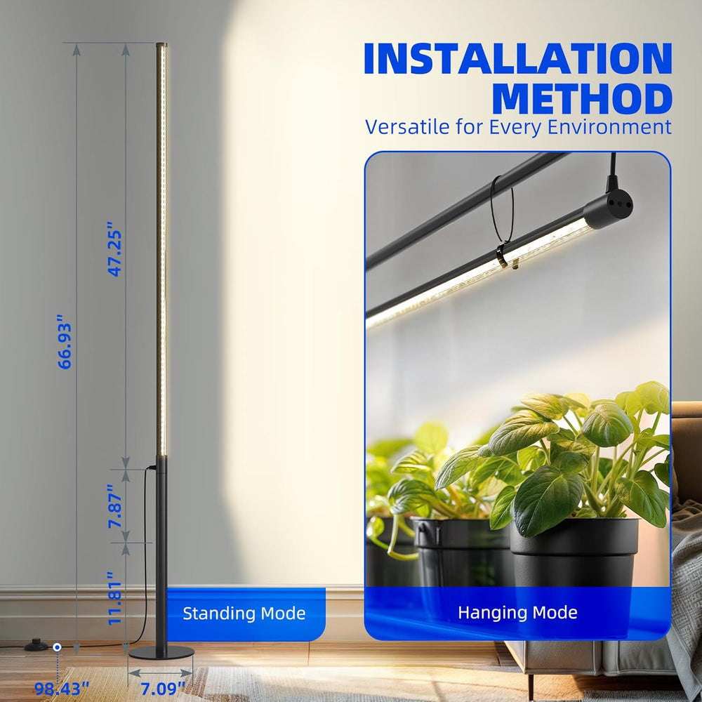 Barrina T10 Pro 42W LED Standing Grow Light 4FT-5.6FT 3000K+6500K+660n