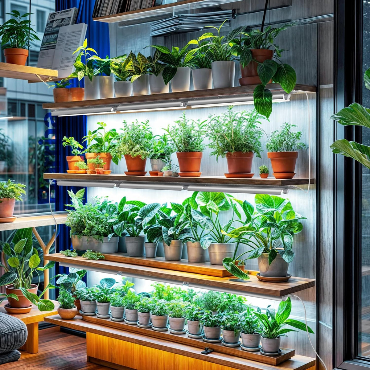 Barrina T8 24W LED Grow Lights 2FT 5000K | Full Spectrum, Reflectors